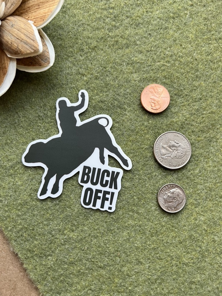 Bull Riding Sticker, Cowboy Vinyl Sticker, Funny Car Stickers, Laptop ...
