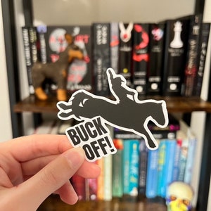 Buck off Horse Rodeo Sticker, Bucking Horse Western Car Decal, Funny ...