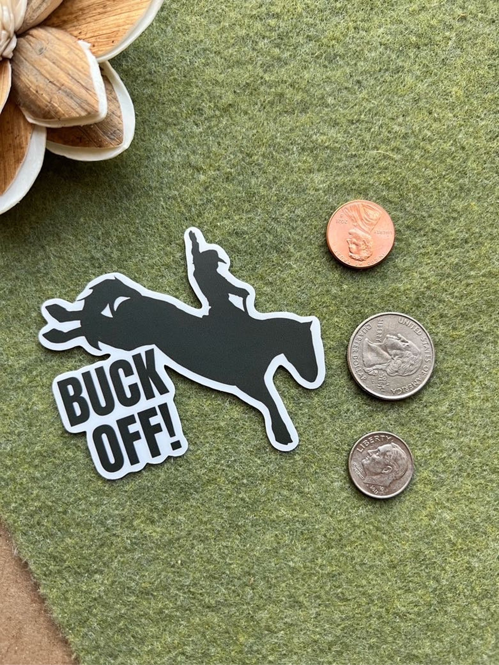 Buck off Horse Rodeo Sticker, Bucking Horse Western Car Decal, Funny ...