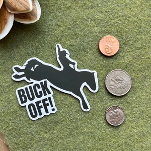 Buck off Horse Rodeo Sticker, Bucking Horse Western Car Decal, Funny ...