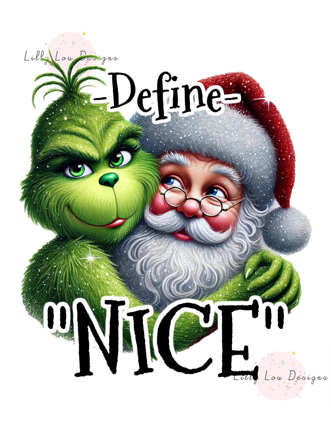 Grinch/santa Define Nice PNG Digital File - Etsy