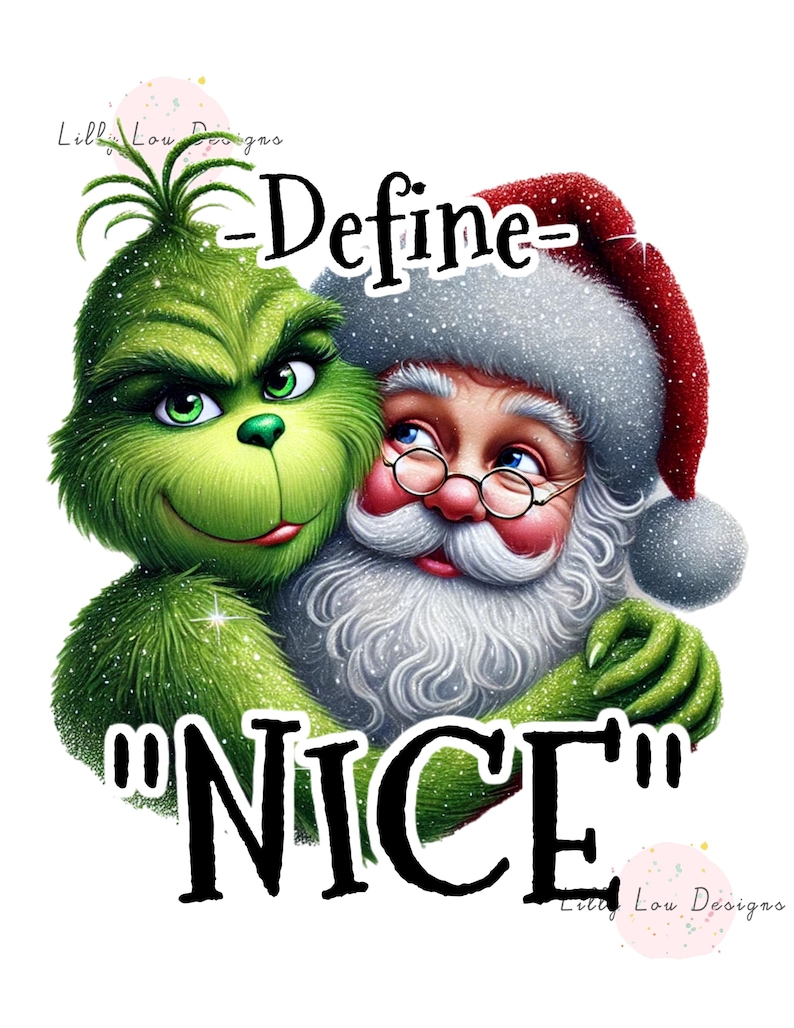 Grinch/santa Define Nice PNG Digital File - Etsy