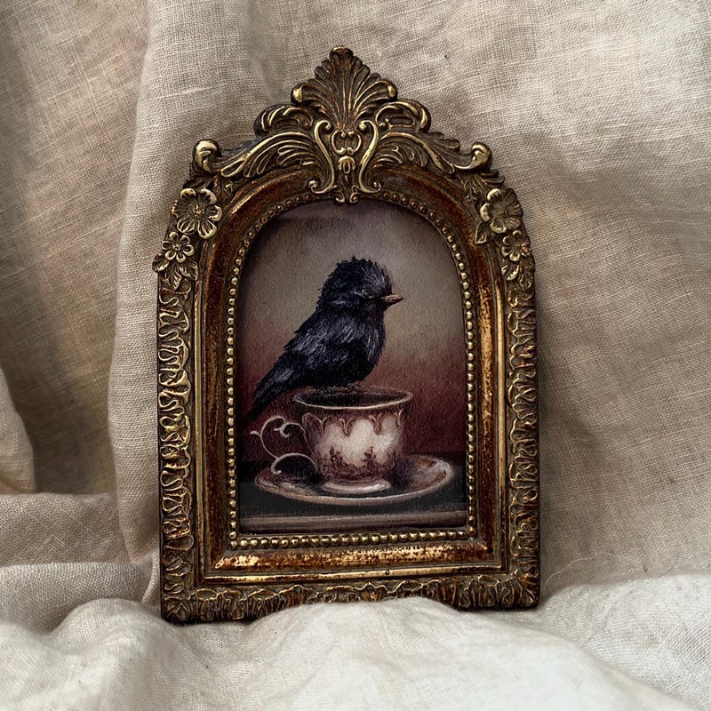 Mini Crow Framed Art - Etsy