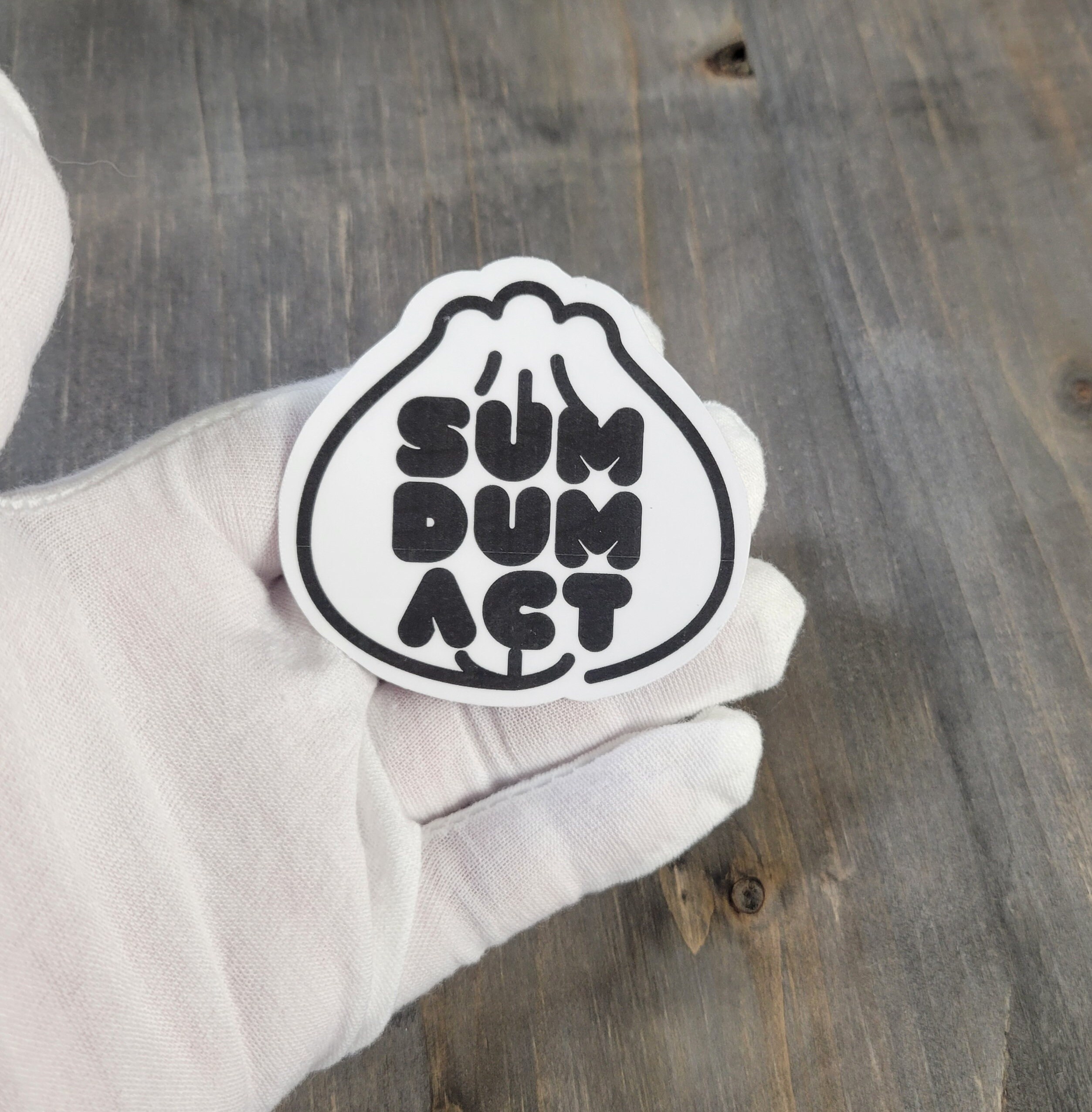 Sum Dum Act Sticker Cute Kawaii Vinyl Decal Funny Bae Dumpling Tag ...