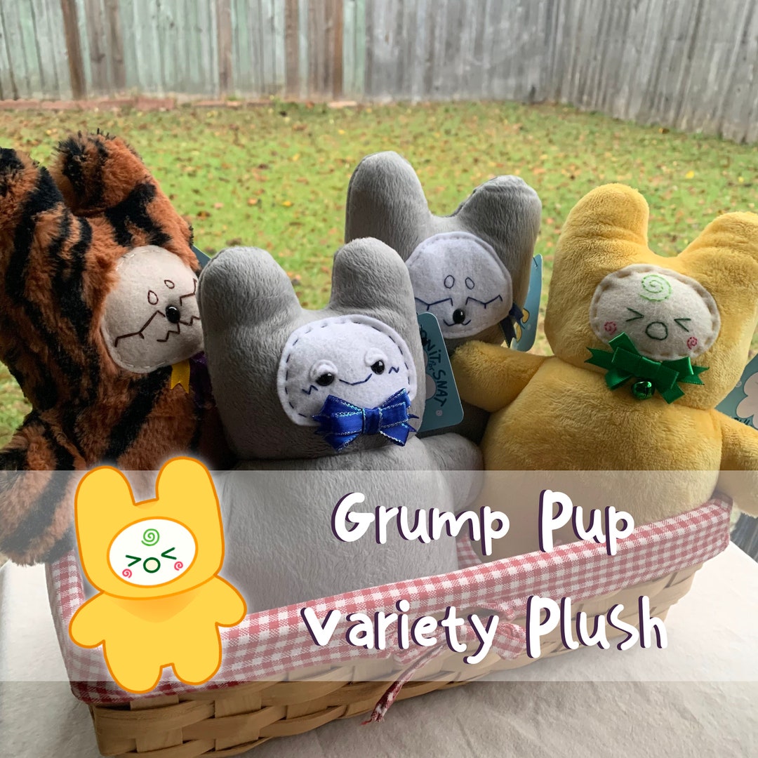 Grump Pup Plush, Minky Fabric Plush - Etsy