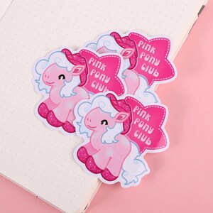 Pink Pony Club Sticker, Diecut Horse Sticker, Pink Pony Webkinz - Etsy