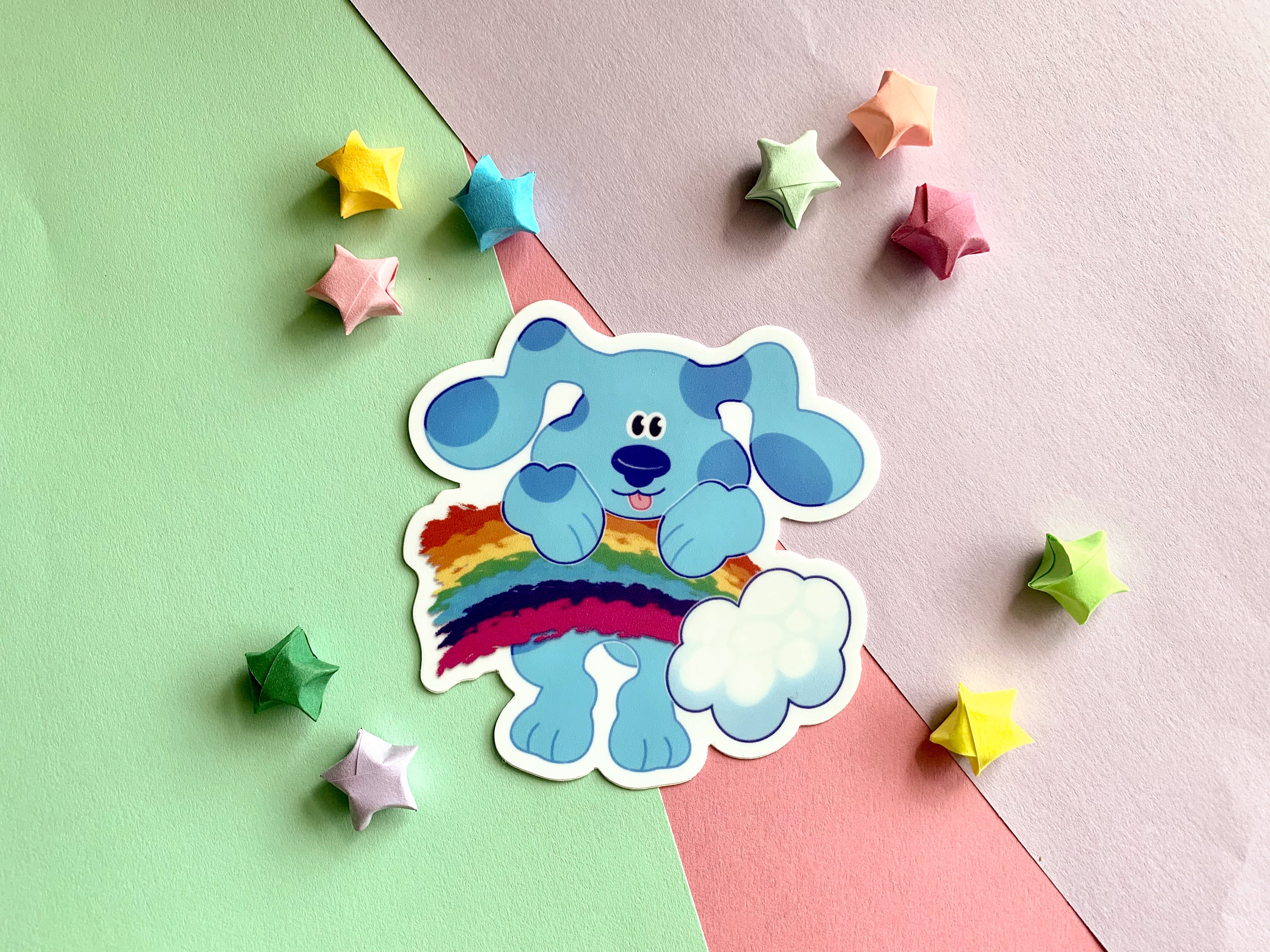 Blues Clues Rainbow LGBTQA Die Cut Sticker - Etsy