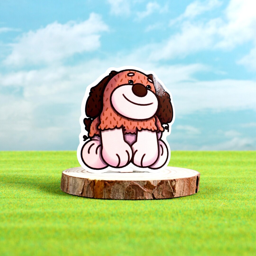 Glossy 2.5" Sticker, Cheeky Dog Sticker, Webkinz Sticker - Etsy