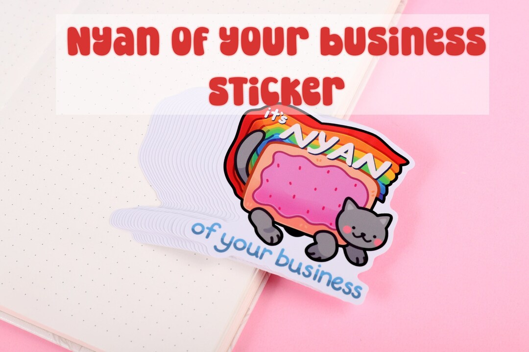 Nyan Cat Sticker, Poptart Cat, 3" Rainbow Vinyl Sticker - Etsy