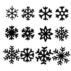 12 Snowflake SVG Bundle | Winter Snowflake Cut Files | Christmas ...
