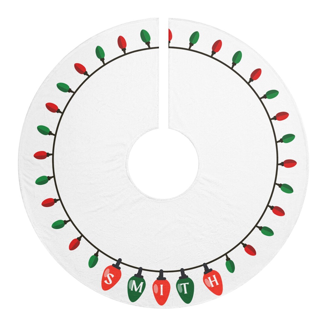 Christmas Lights Personalized Christmas Tree Skirt, Custom Tree Skirts ...