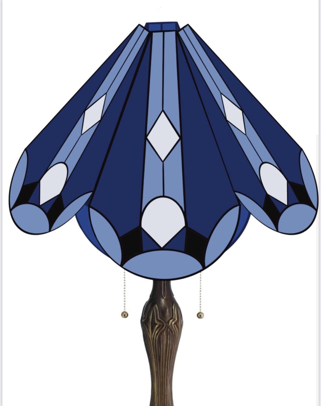 Blue Sky Tiffany Lamp Shade Stained Glass Pattern - Etsy