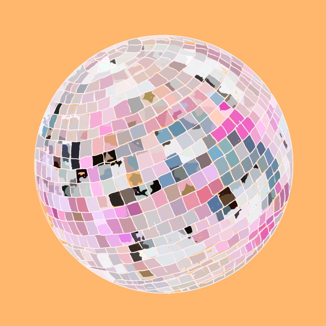 Disco Ball Art Print Digital Download - Etsy