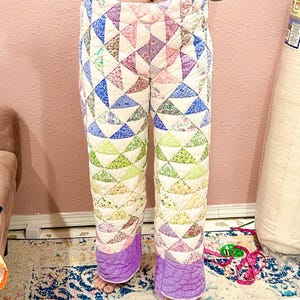 Quilted Pants Made From up Cycled Quilt - Etsy