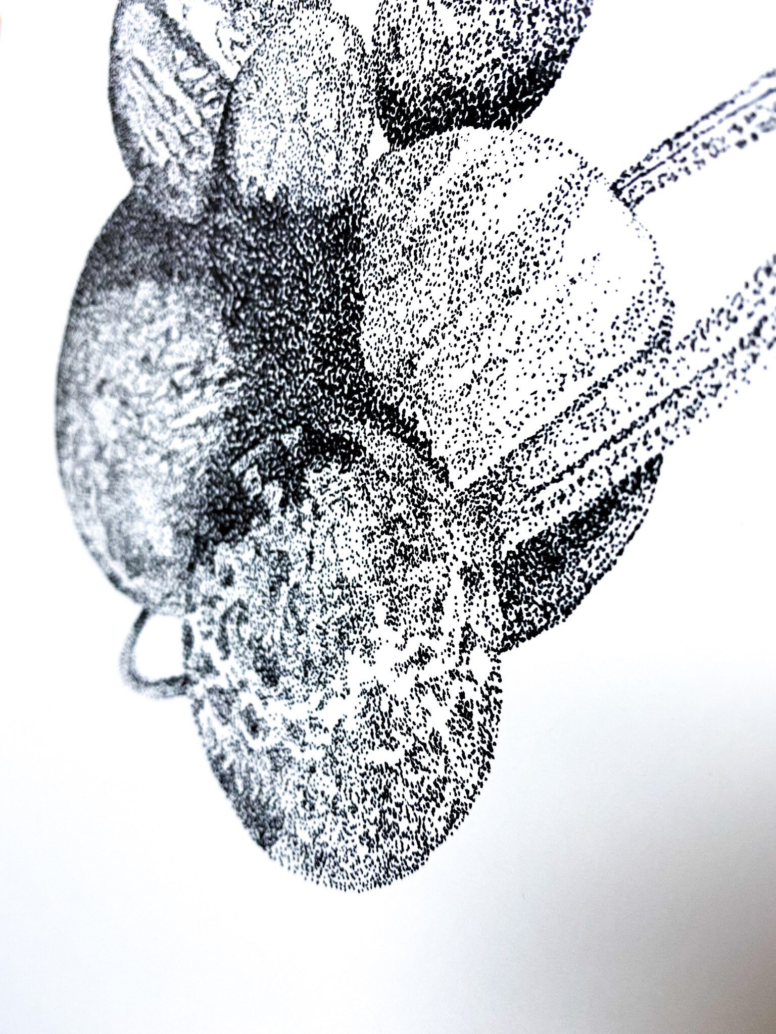 When Planets Collide Pointillism Drawing — Art Bee Studios