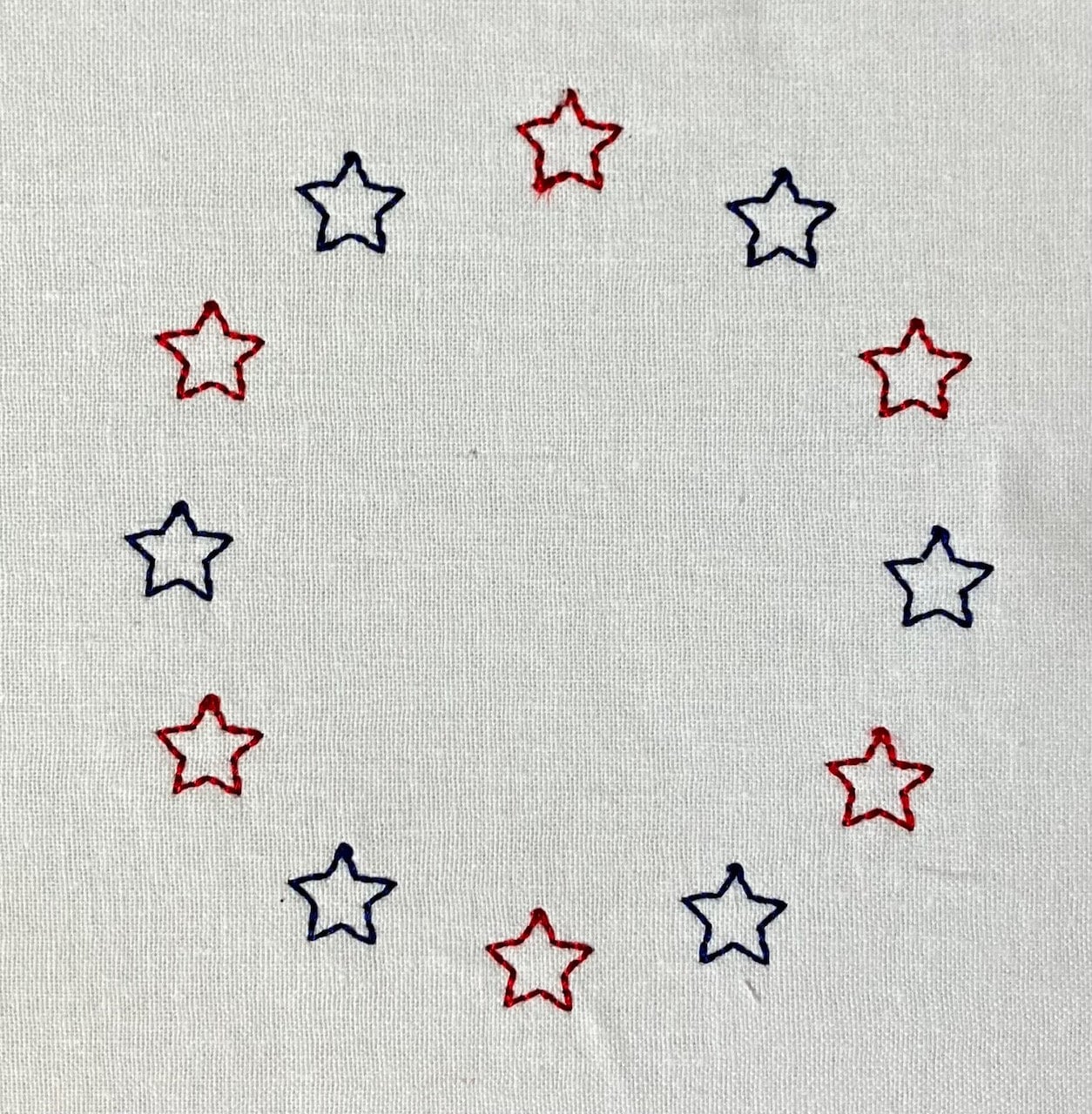 Star Circle Frame Embroidery Design, Machine Embroidery 4th of July ...