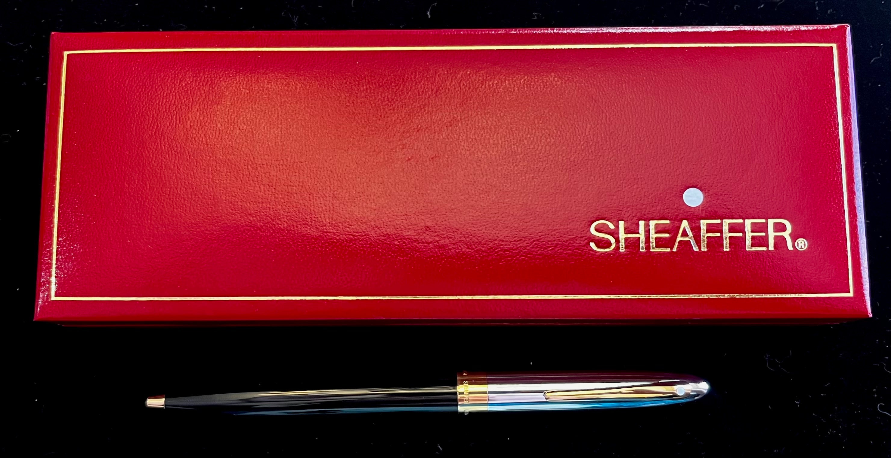 Sheaffer Crest modern Ballpoint Pen Unusual Variant Chrome, Gold Plate ...
