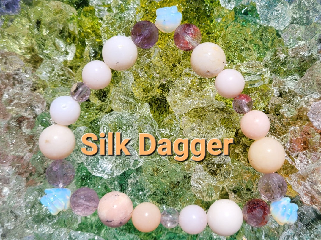 SILK DAGGER -- 369 Inspired -- Opalite, Pink Opal, Auralite Super7 ...
