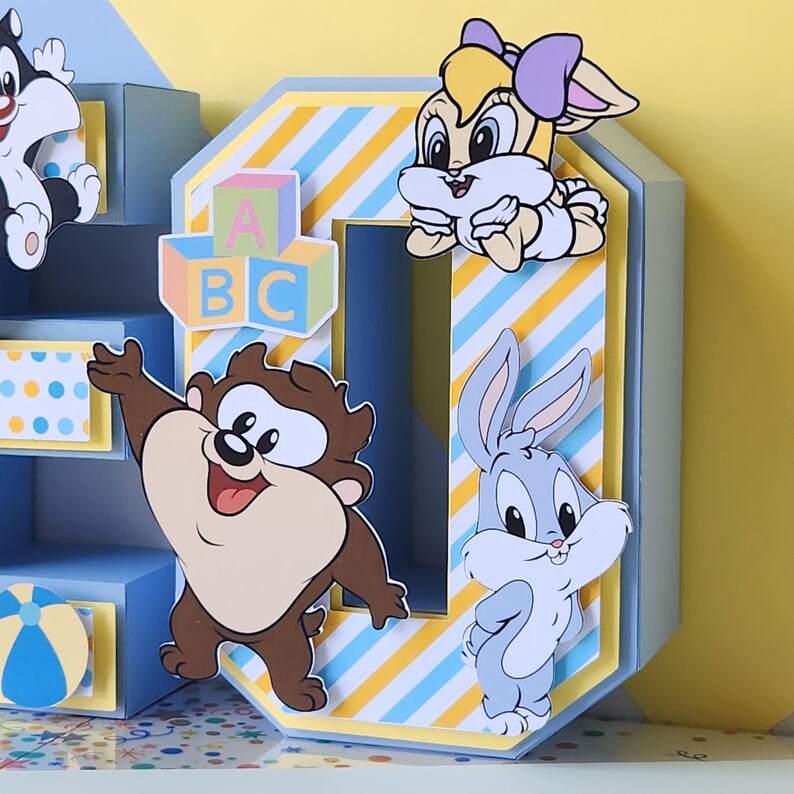 Looney Tunes Baby Shower,looney Tunes 3d Letters,looney Tunes Birthday ...