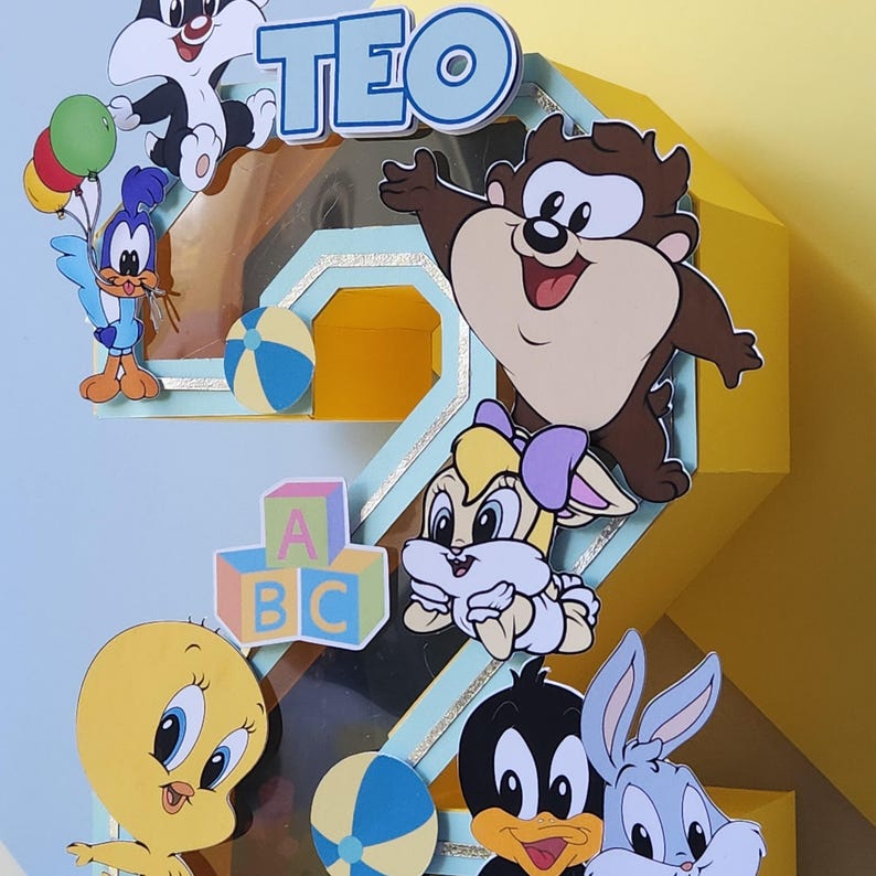 Looney Tunes Baby Shower,looney Tunes 3d Letters,looney Tunes Birthday ...