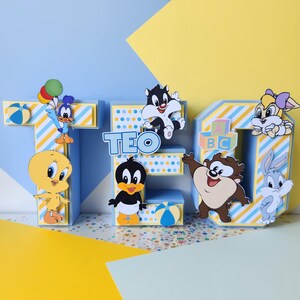 Looney Tunes Baby Shower,looney Tunes 3d Letters,looney Tunes Birthday ...