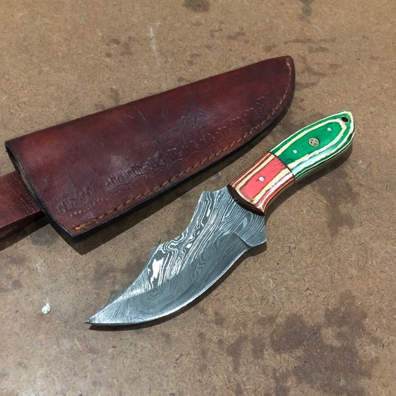 Hunting Knife / EDC Blade / Custom Made Damascus Blade Knife / - Etsy