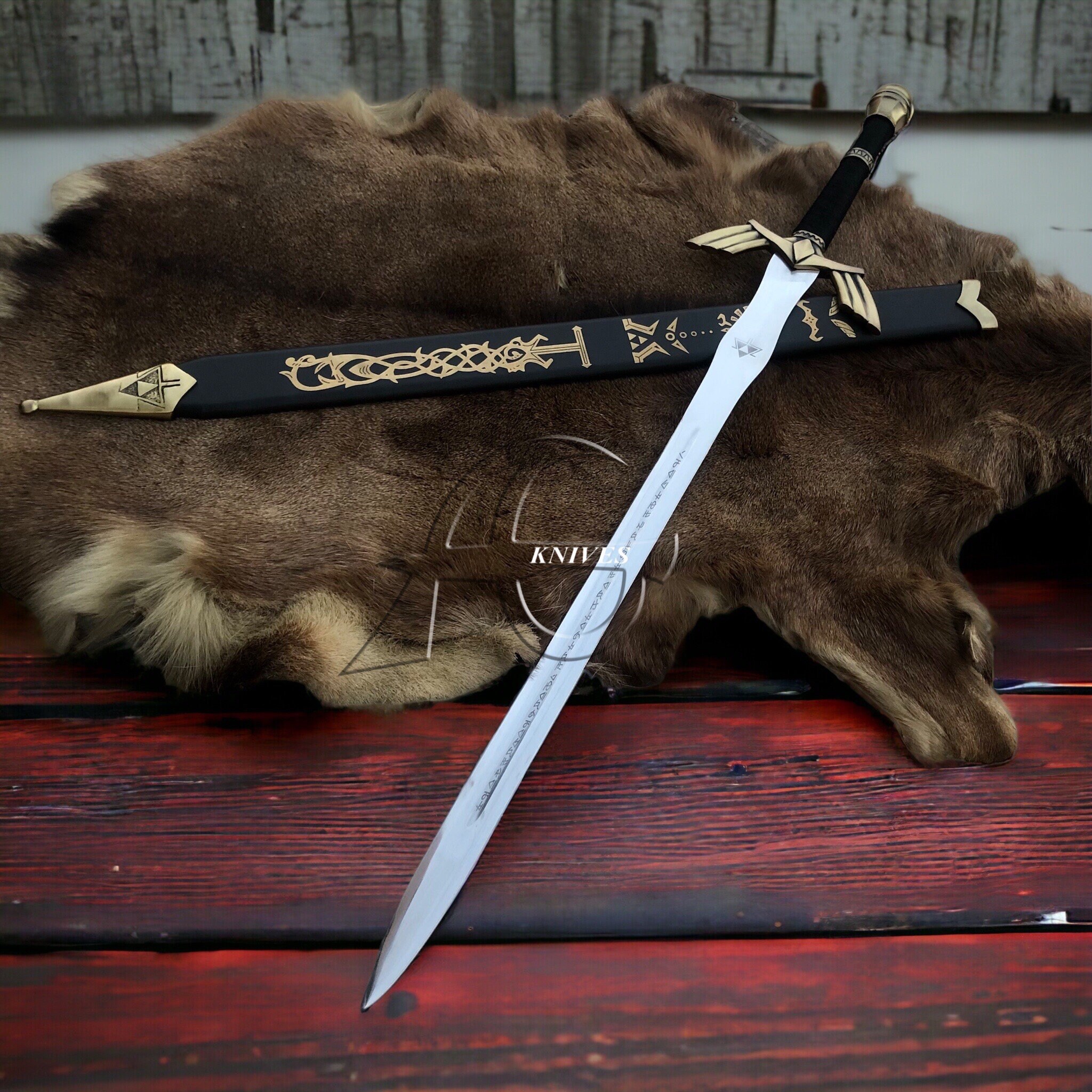 Hand Forged Steel Sword, the LEGEND of ZELDA Sword Custom Engraved ...