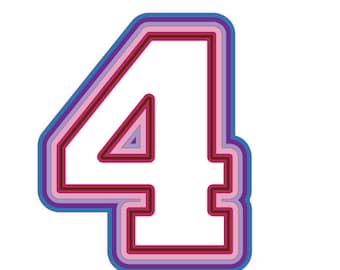 Number Blocks 4 SVG Print or Cutcut Ready Number Blocks 4 - Etsy