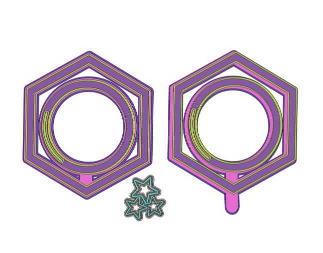 Cake Topper Slider Shaker Template Slider Emplate Cake - Etsy