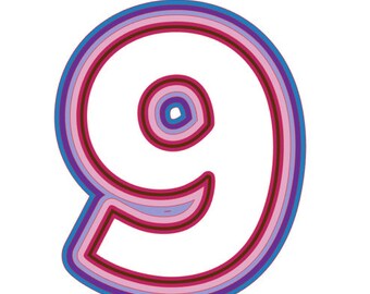 Layered Number 4, SVG File, Number SVG for Cricut, Layered Number SVG ...