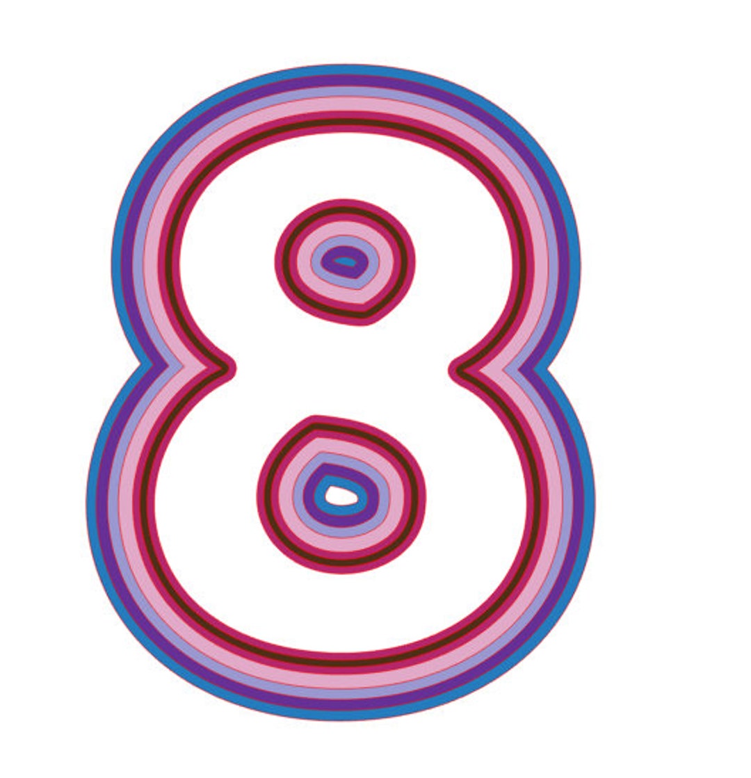 Layered Number 8 SVG File Number SVG for Cricut Layered - Etsy Australia