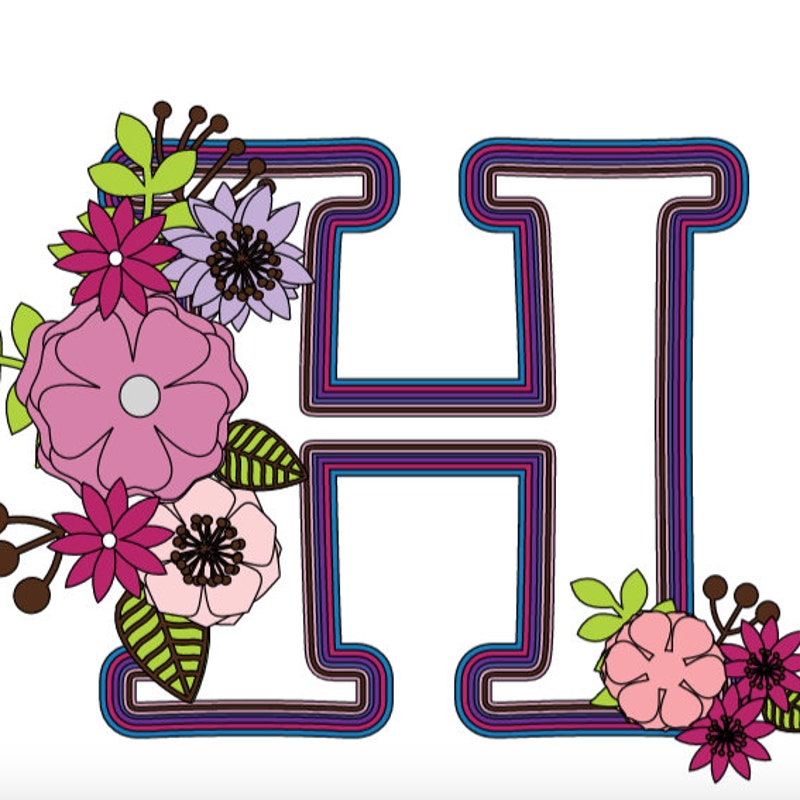 Letter H Cake Topper - Etsy