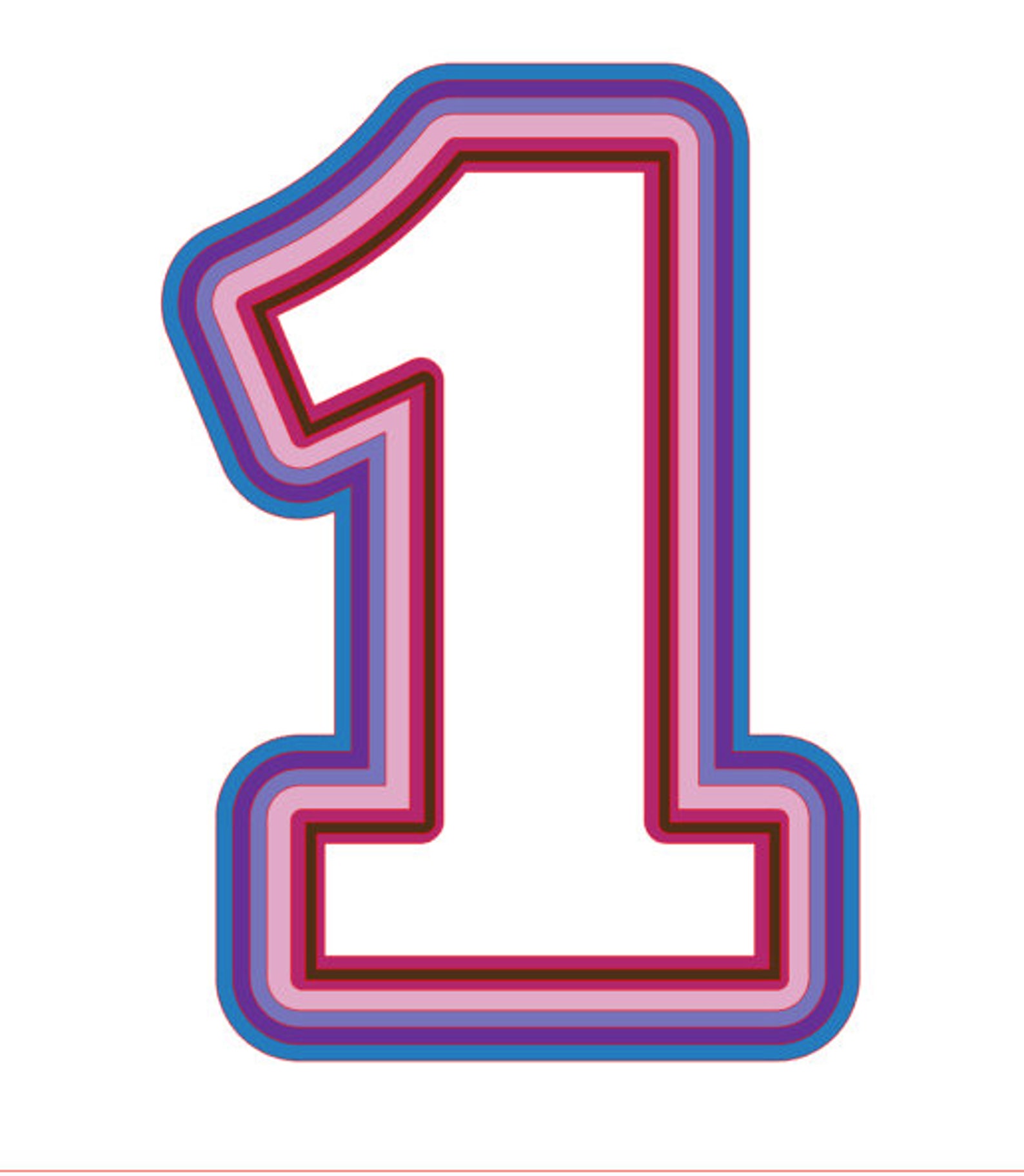 Molde svg numero 1 cake topper de numeros archivos para - Etsy México