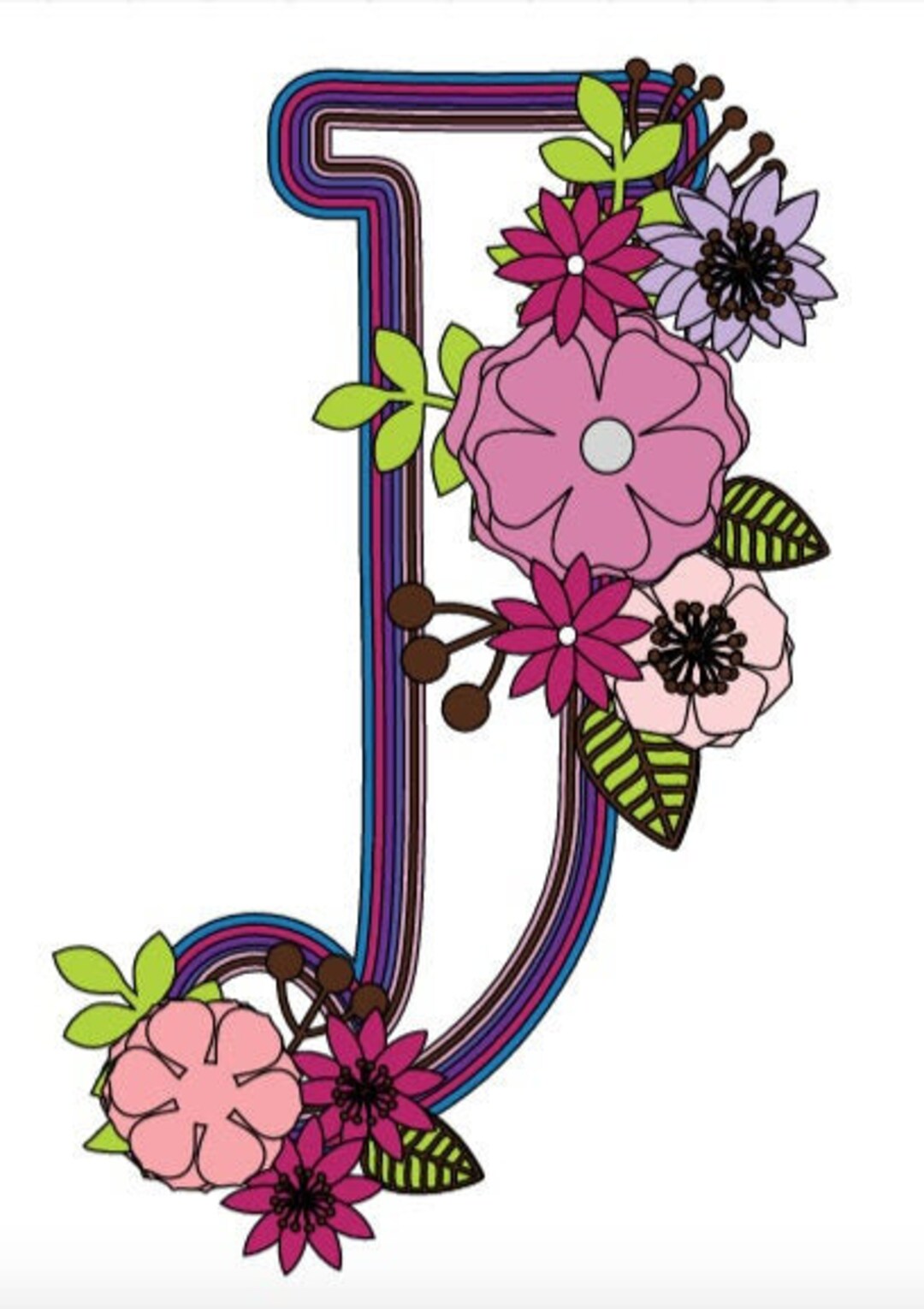 The Letter J In Flowers