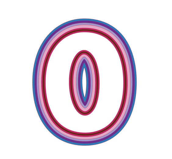 Layered Number 0 SVG File Number SVG for Cricut Layered | Etsy