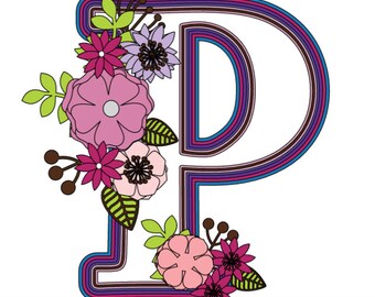 Letter P Cake Topper | Etsy