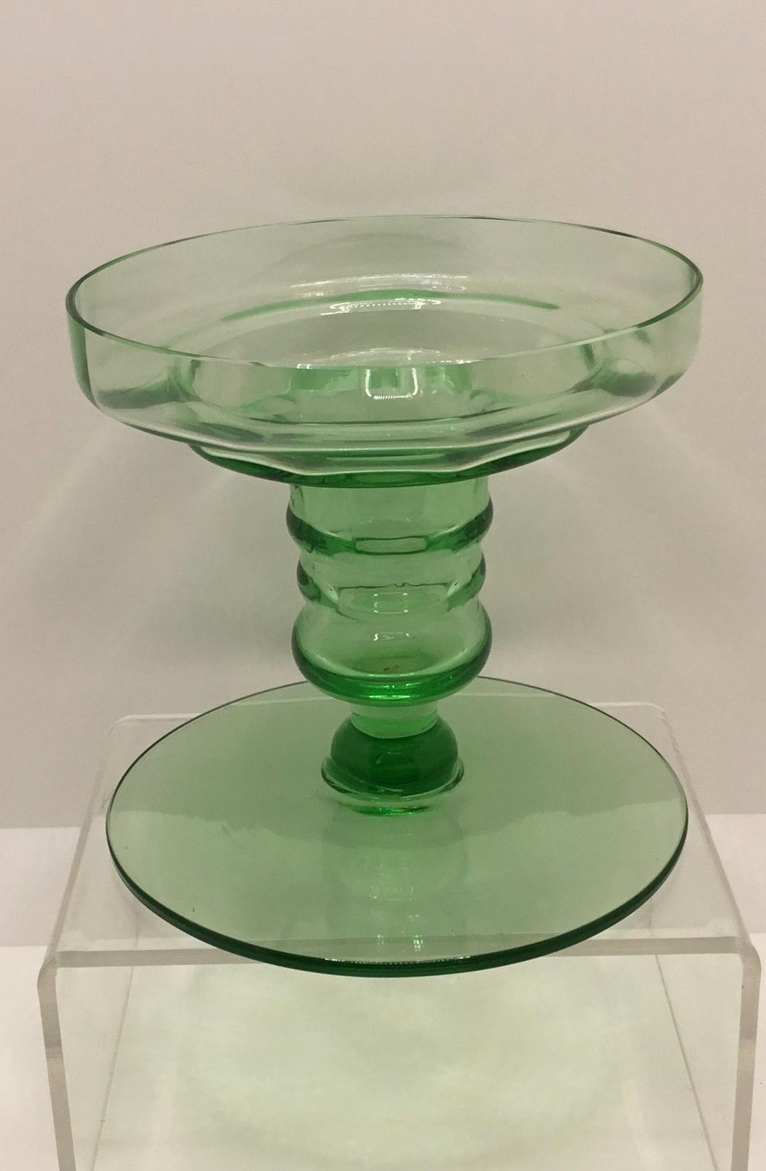 Utility Glass Works Green Cambodia Ware Candle Holder - Etsy