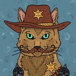 Cat Sheriff - Digital Download - Etsy