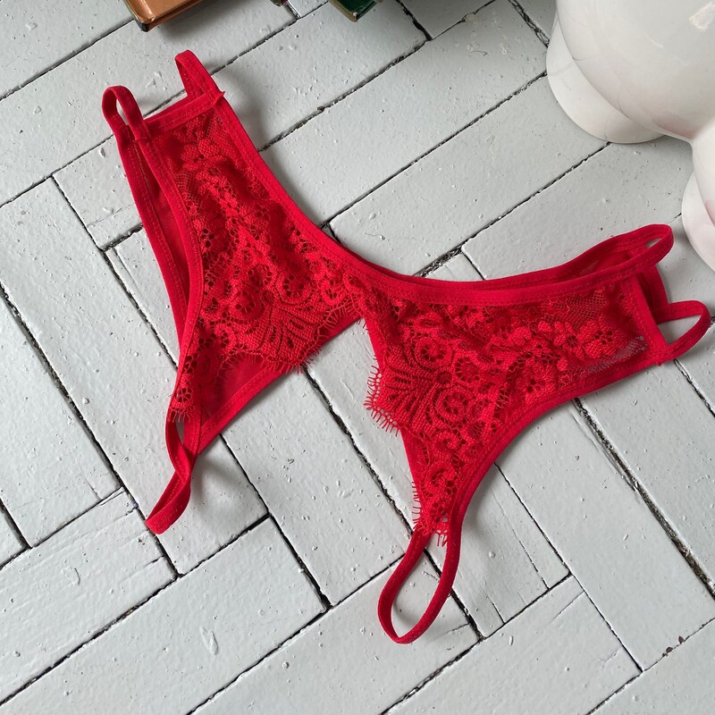 Red Lace Panties - Etsy