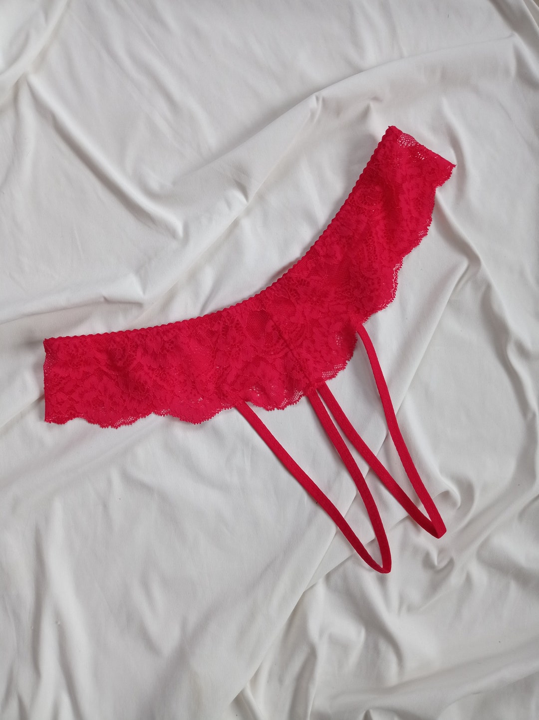 Open Panties Red Crotchless Panties Hot Panties Crotchless Lingerie ...