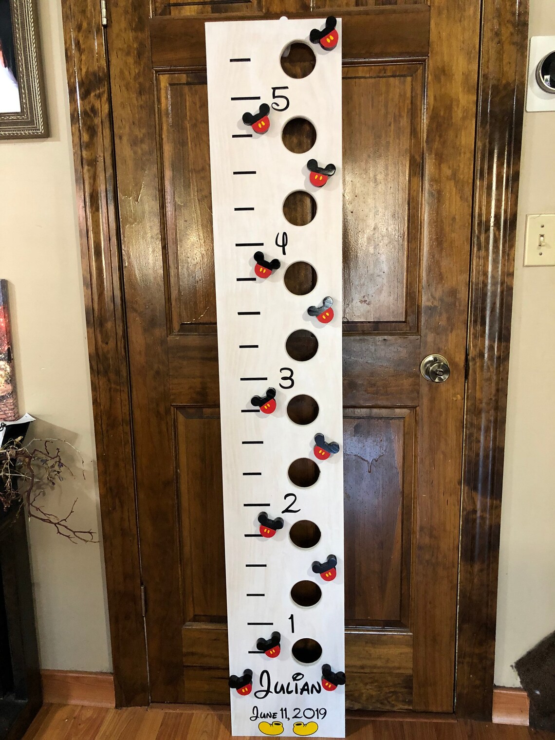Custom Engraved Disney-themed Wooden Growth Chart - Etsy