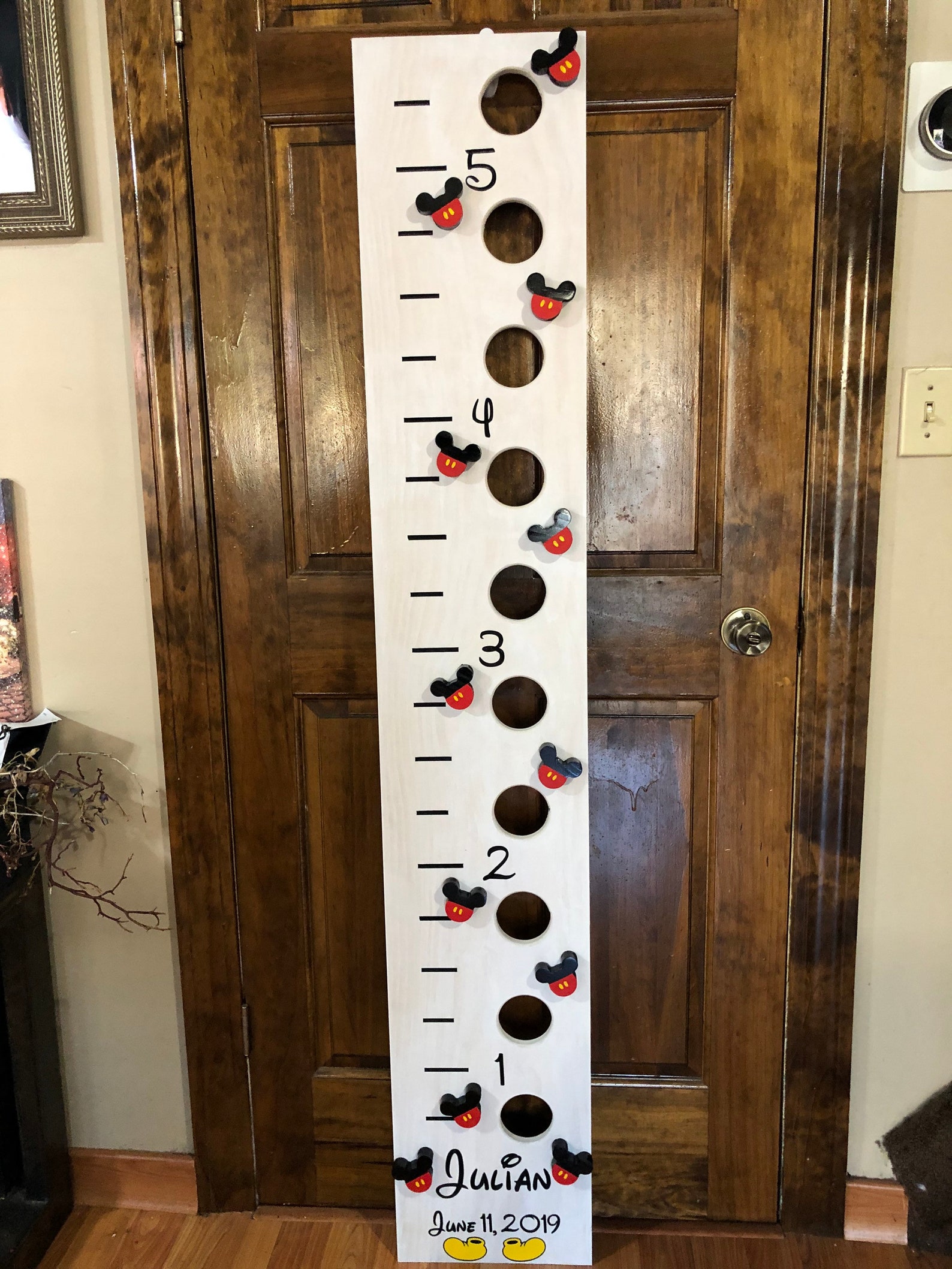 Custom Engraved Disney-themed Wooden Growth Chart - Etsy
