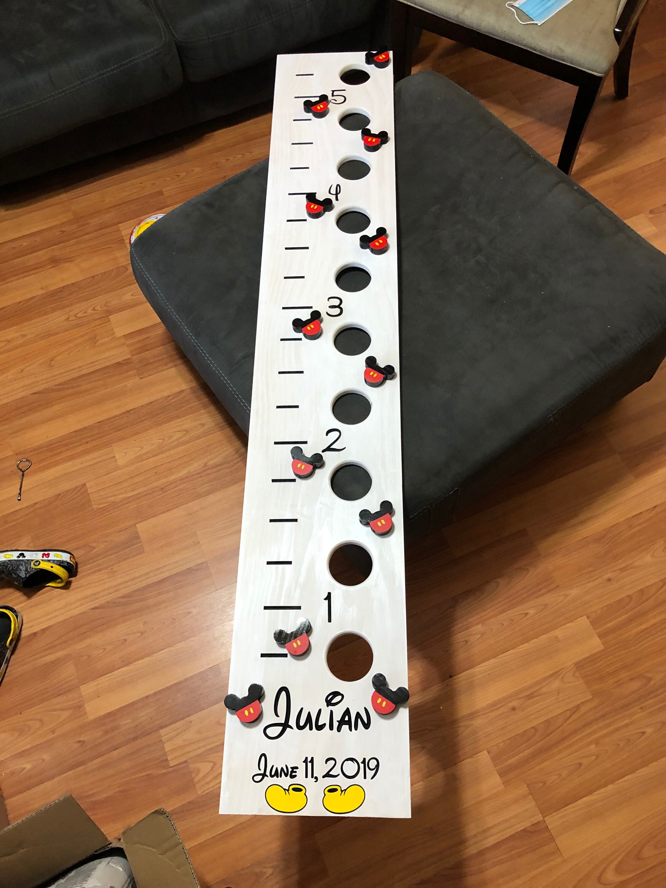 Custom Engraved Disney-themed Wooden Growth Chart - Etsy