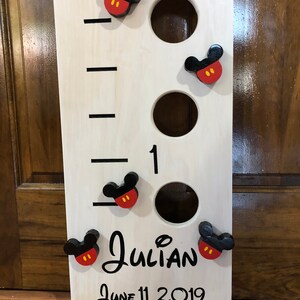 Custom Engraved Disney-themed Wooden Growth Chart - Etsy