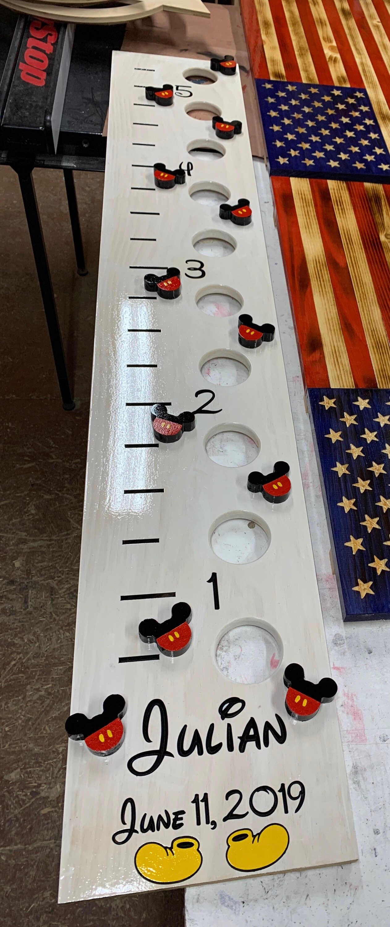 Custom Engraved Disney-themed Wooden Growth Chart - Etsy