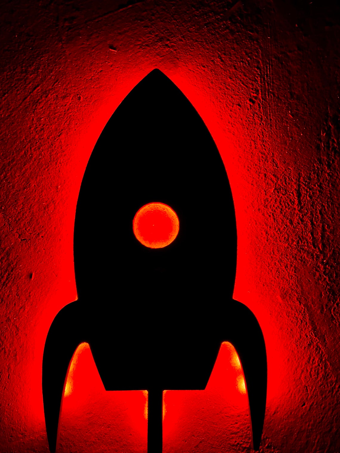 Rocket Ship LED Sign Wall Art Nursery Decor Space Rocket LED - Etsy