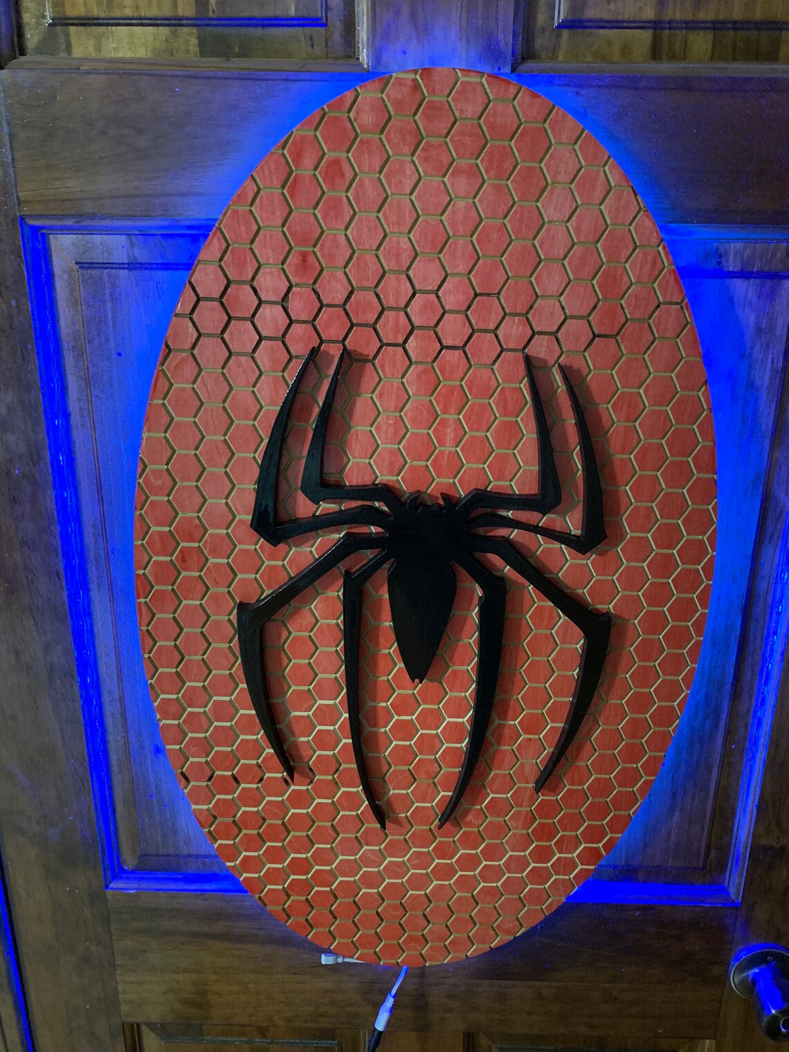 Spiderman Wood LED Sign With Multicolored LED Lights Marvel - Etsy