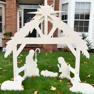 Outdoor Complete Nativity Scene, Christmas Outdoor Decor, Lawn ...