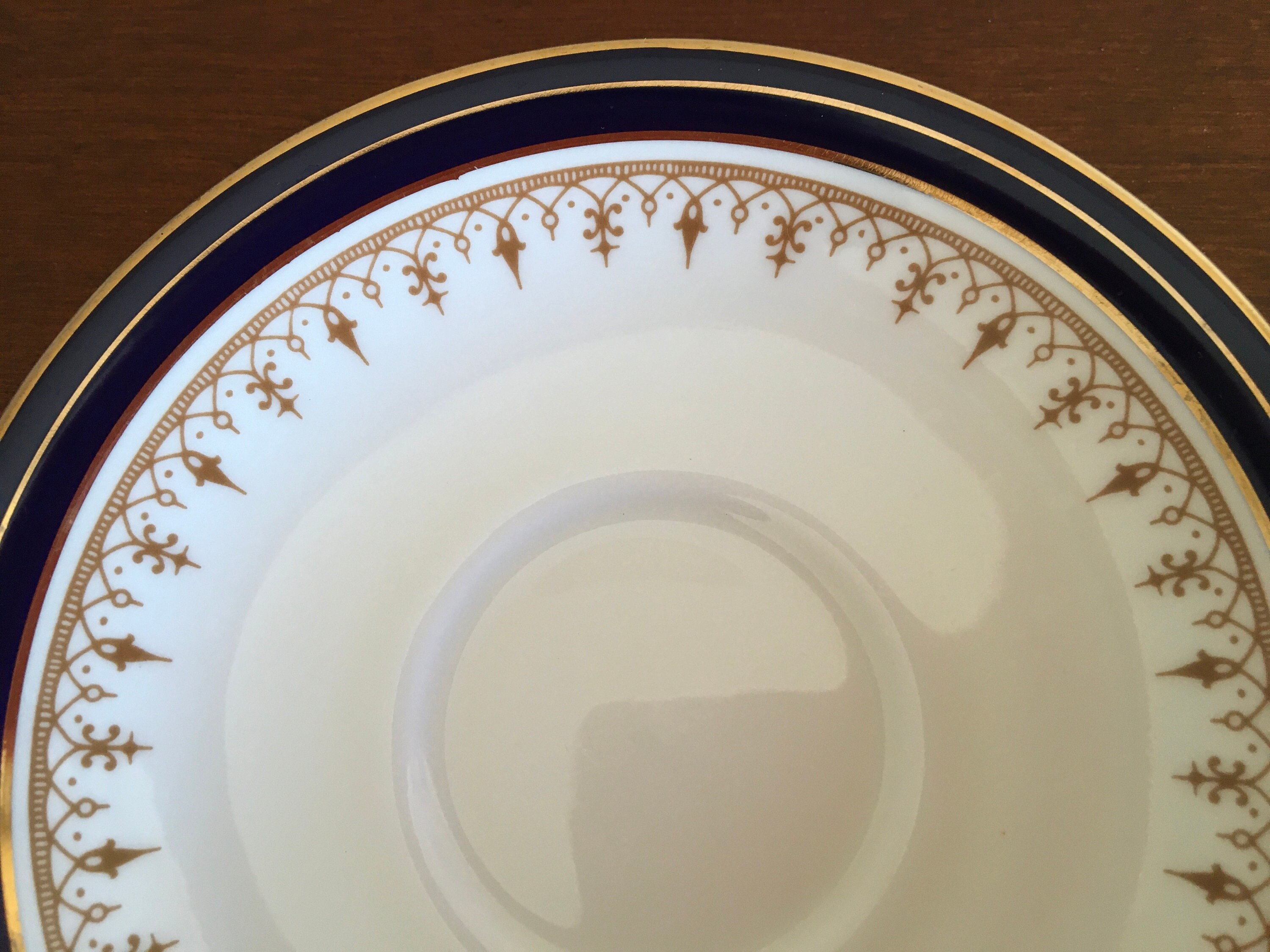Aynsley Dark Blue and Gold Leighton Pattern Fine Bone China Tea Cup ...