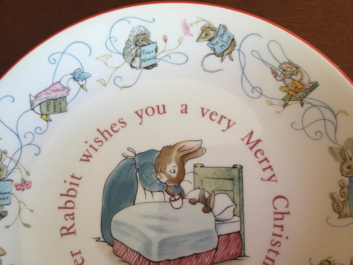 Beatrix Potter Peter Rabbit Wishes Merry Christmas 1982 - Etsy